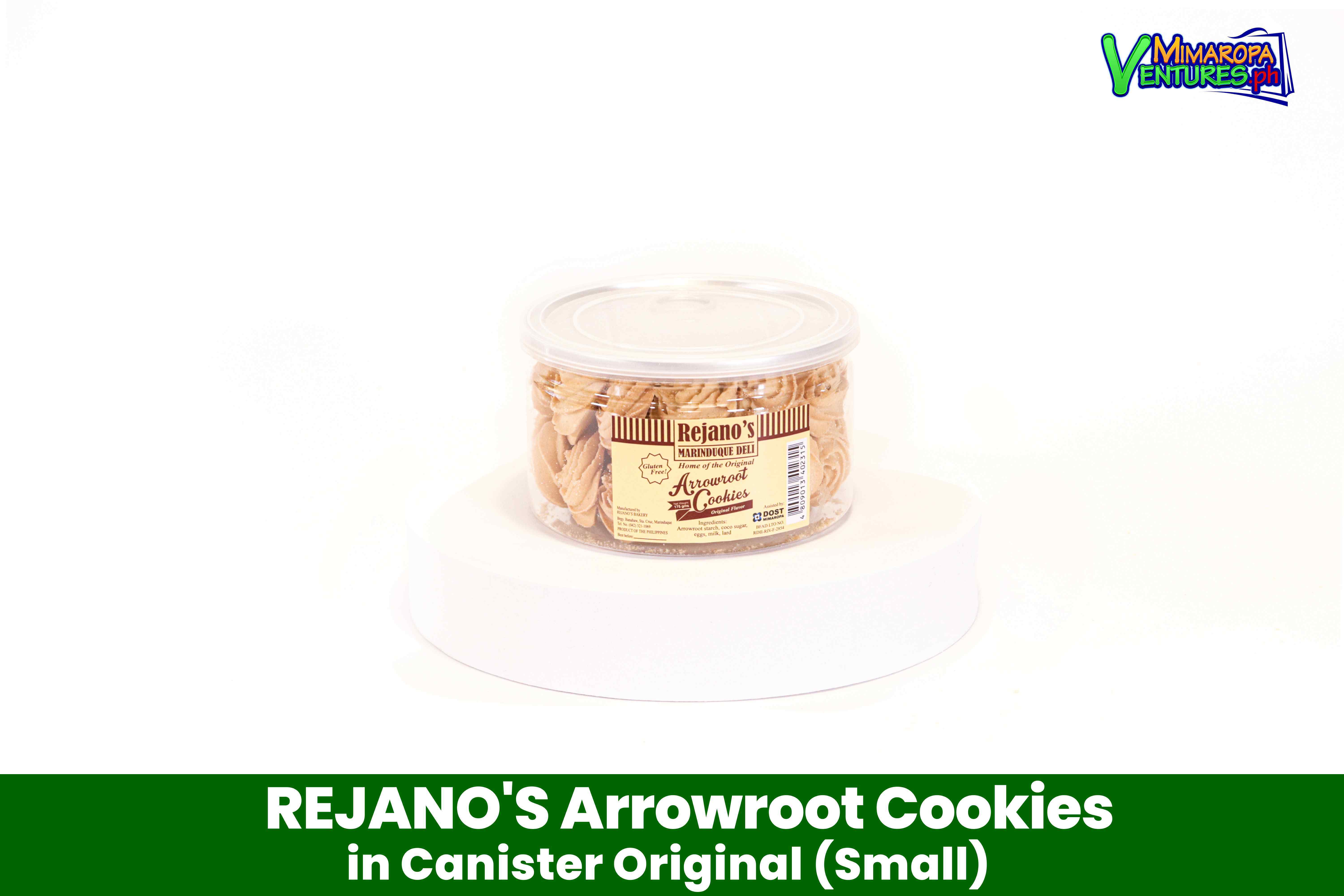 MIMAROPA Ventures | REJANO'S Premium Arrowroot Cookies in Tins w/ Pinipig